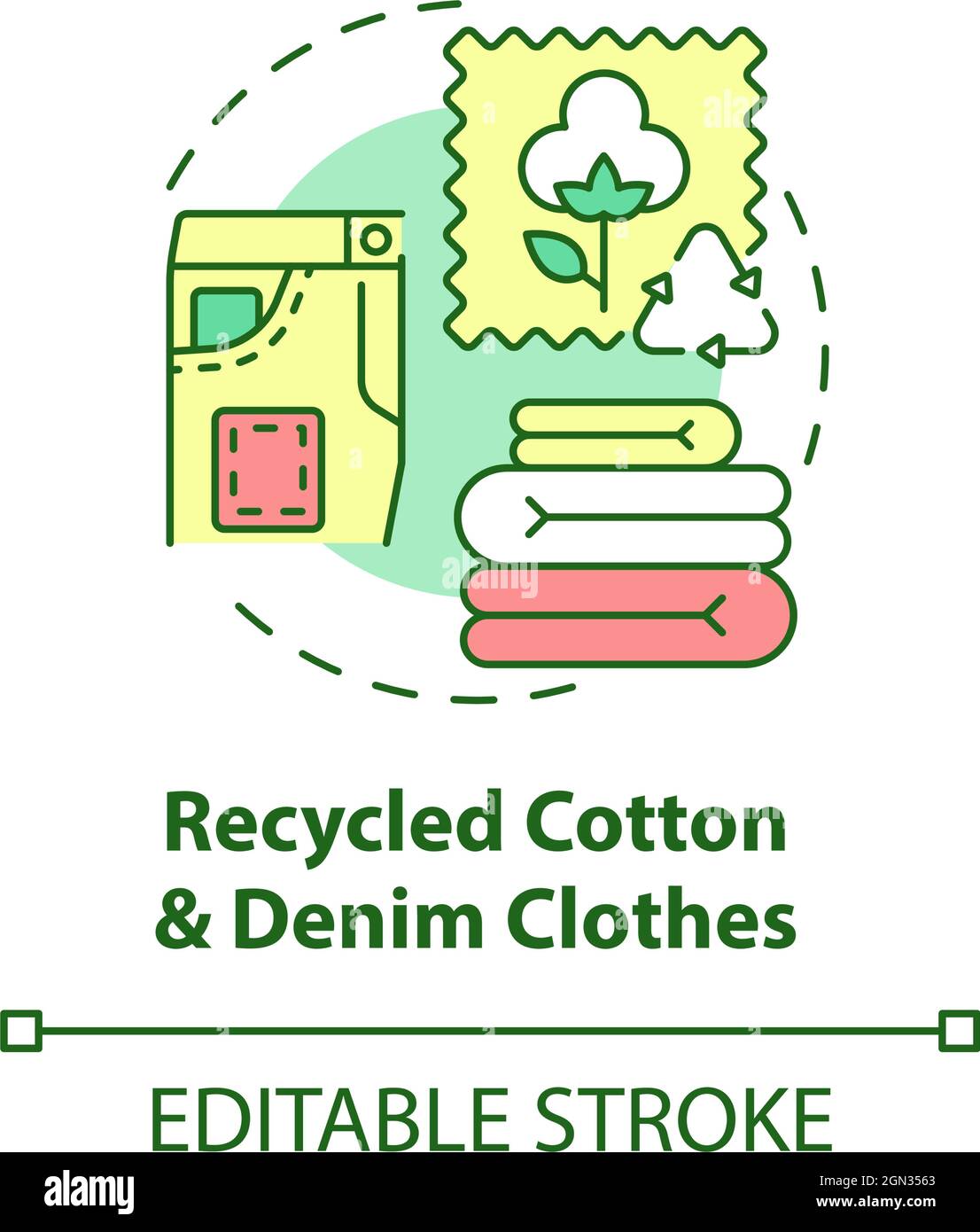 Recycled clothes concept icon. abstract idea thin line illustration ...