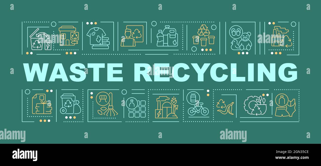 Garbage recycling word concepts banner Stock Vector Image & Art - Alamy