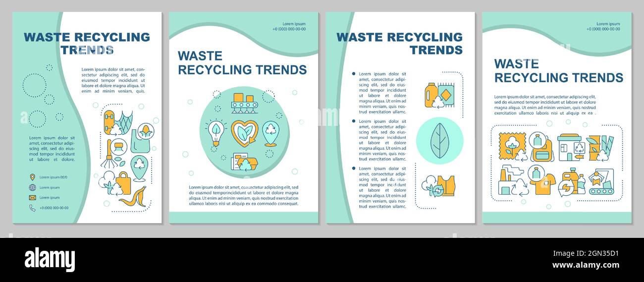 Trash recycling trends brochure template Stock Vector Image & Art - Alamy