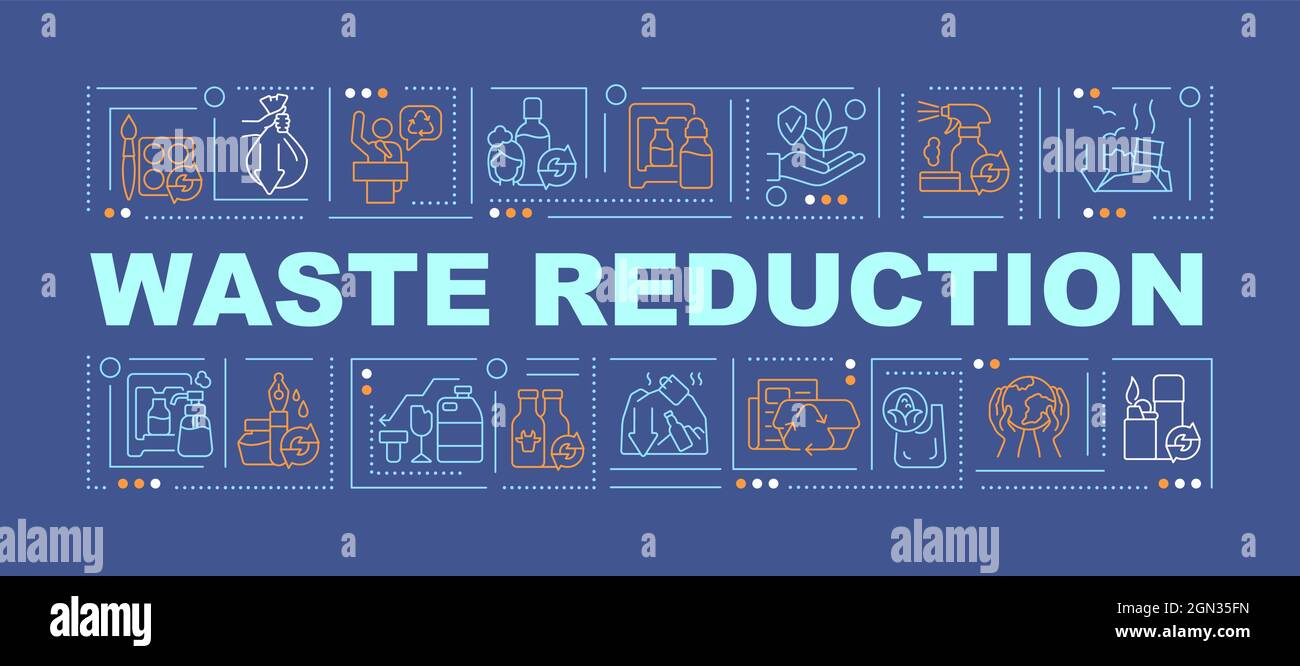 Waste level reduction word concepts banner Stock Vector Image & Art - Alamy
