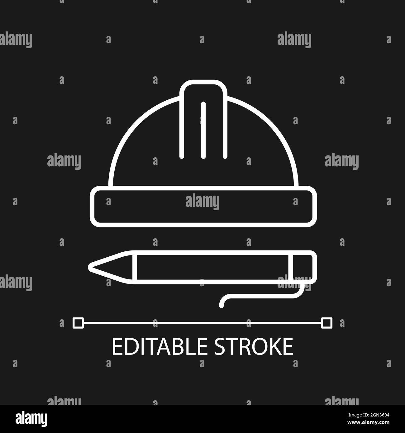 Inspection White Linear Icon For Dark Theme Stock Vector Image And Art Alamy