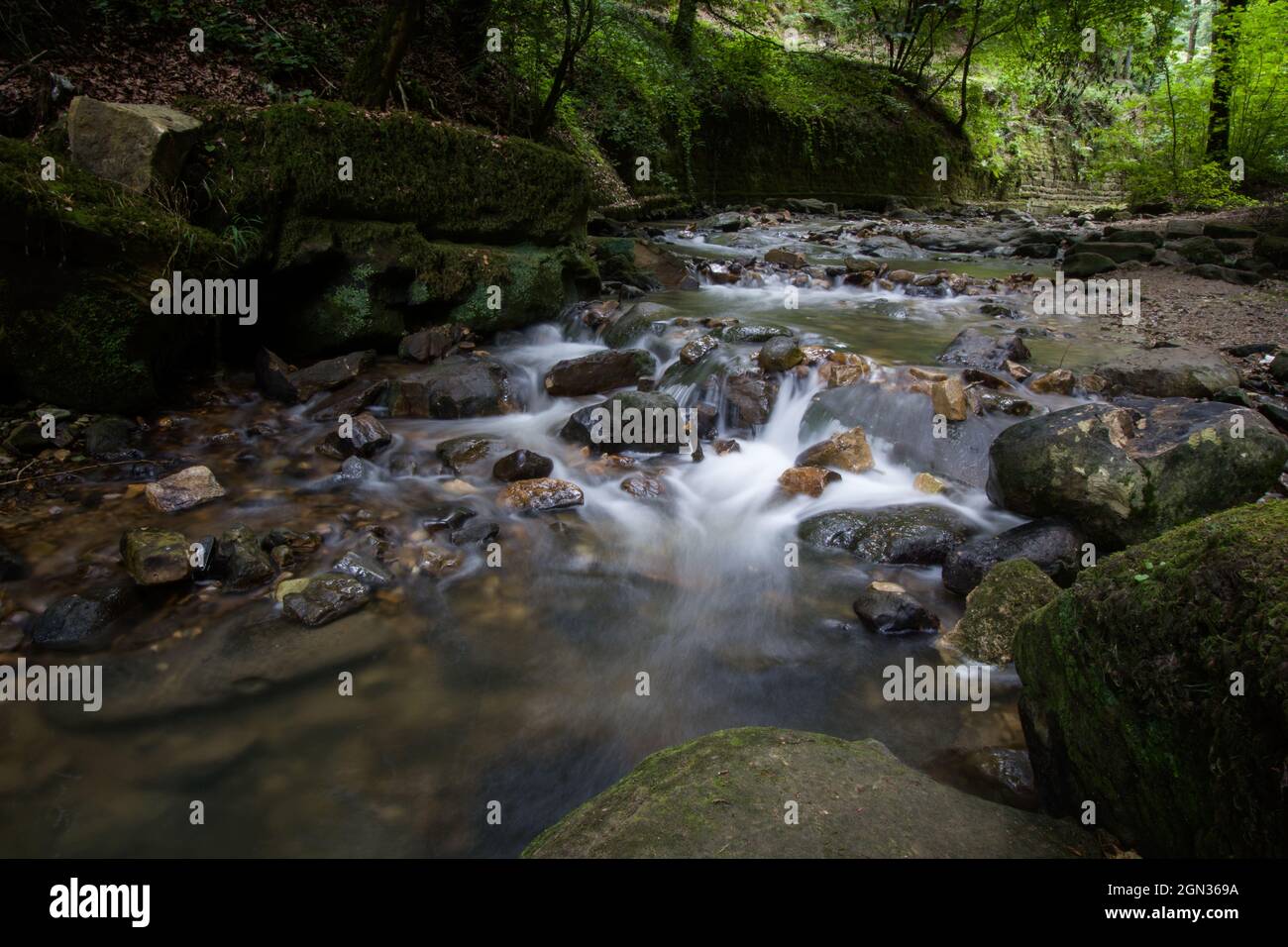 Peaceful small waterfall hi-res stock photography and images - Alamy