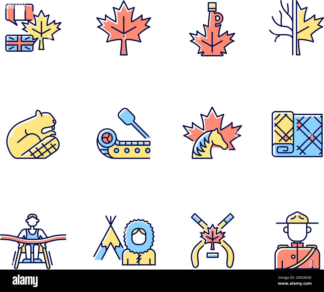 Canadian symbols RGB color icons set Stock Vector Image & Art - Alamy Canadian symbols RGB color icons set Stock Vector Image & Art - Alamy
