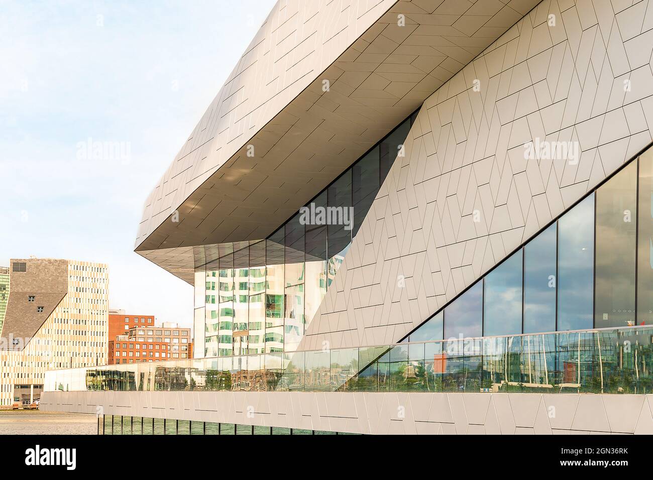 Contemporary building of Eye Film Institute Netherlands film archive ...