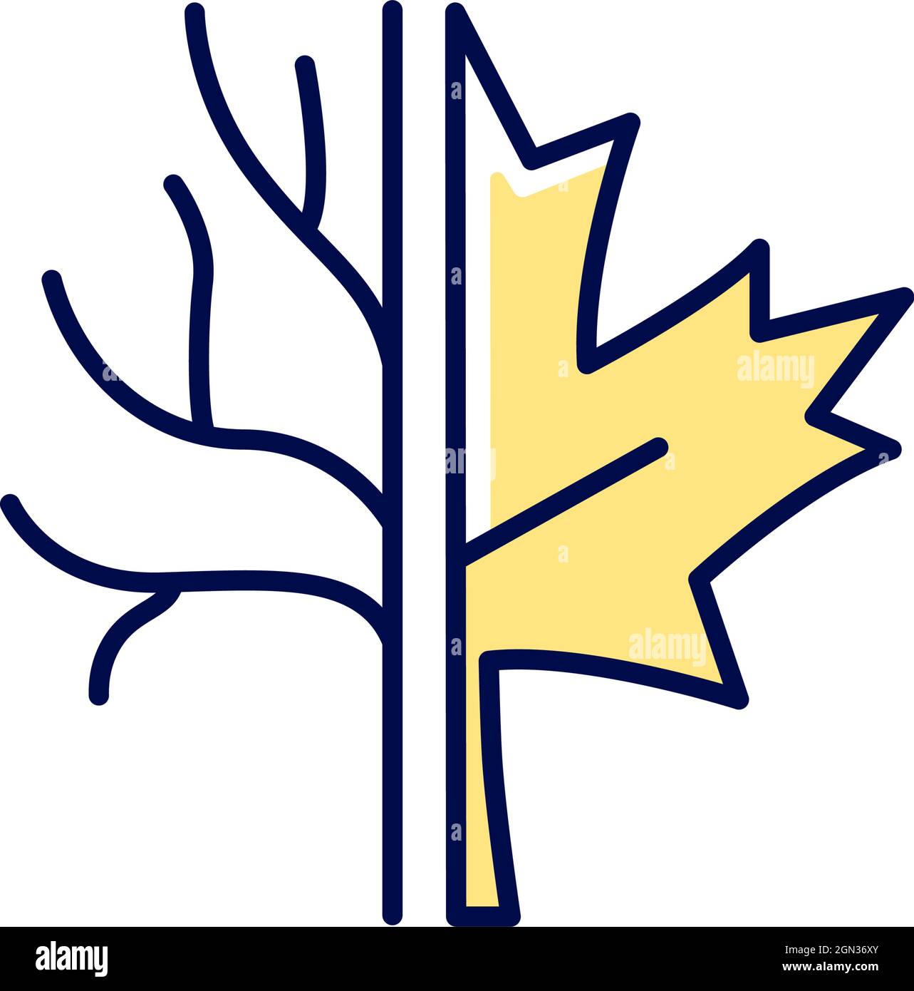 Sugar maple forest Stock Vector Images - Alamy