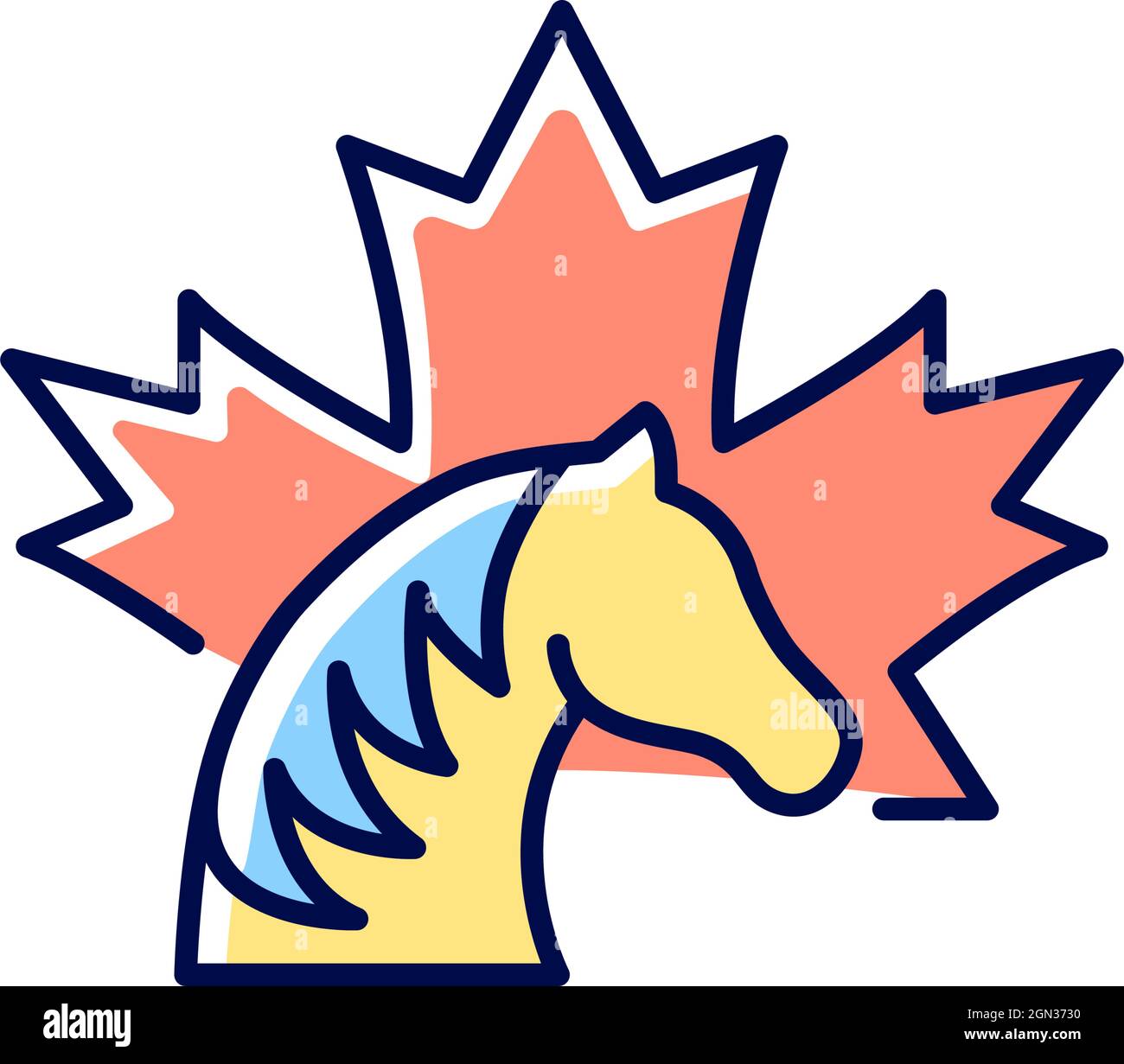 Canadian horse RGB color icon Stock Vector Image & Art - Alamy