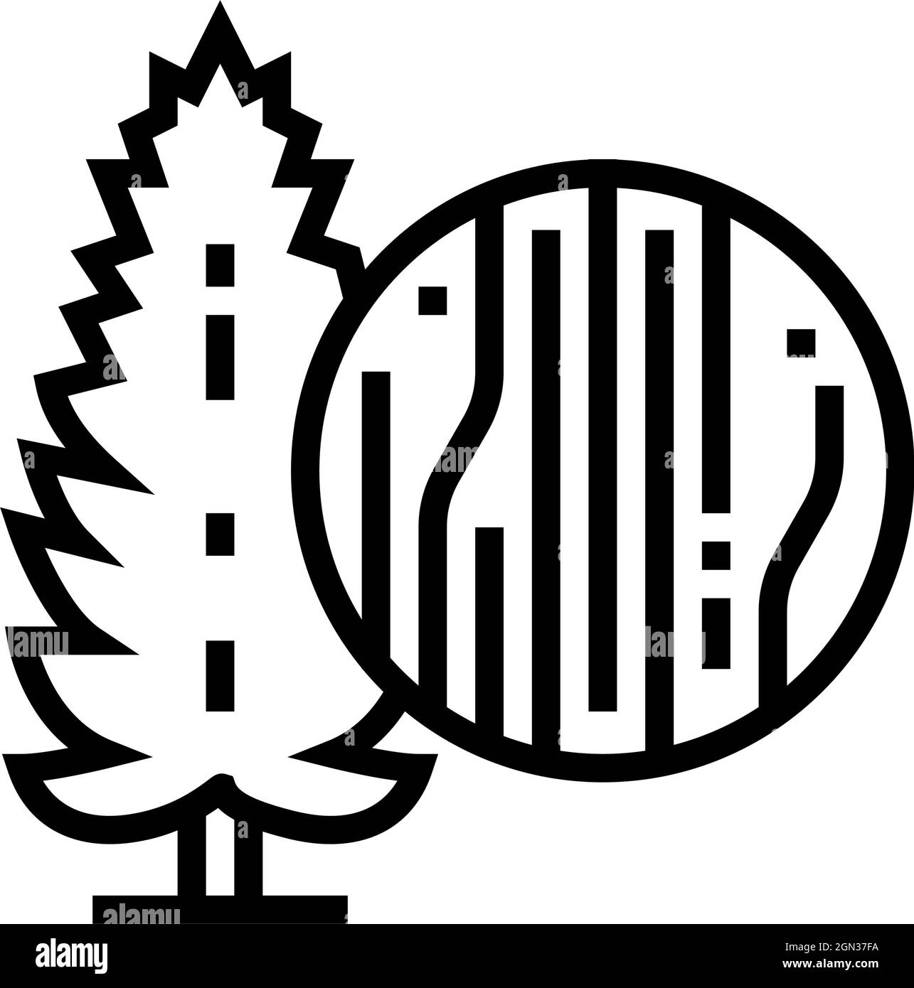 pine wood line icon vector illustration Stock Vector Image & Art - Alamy