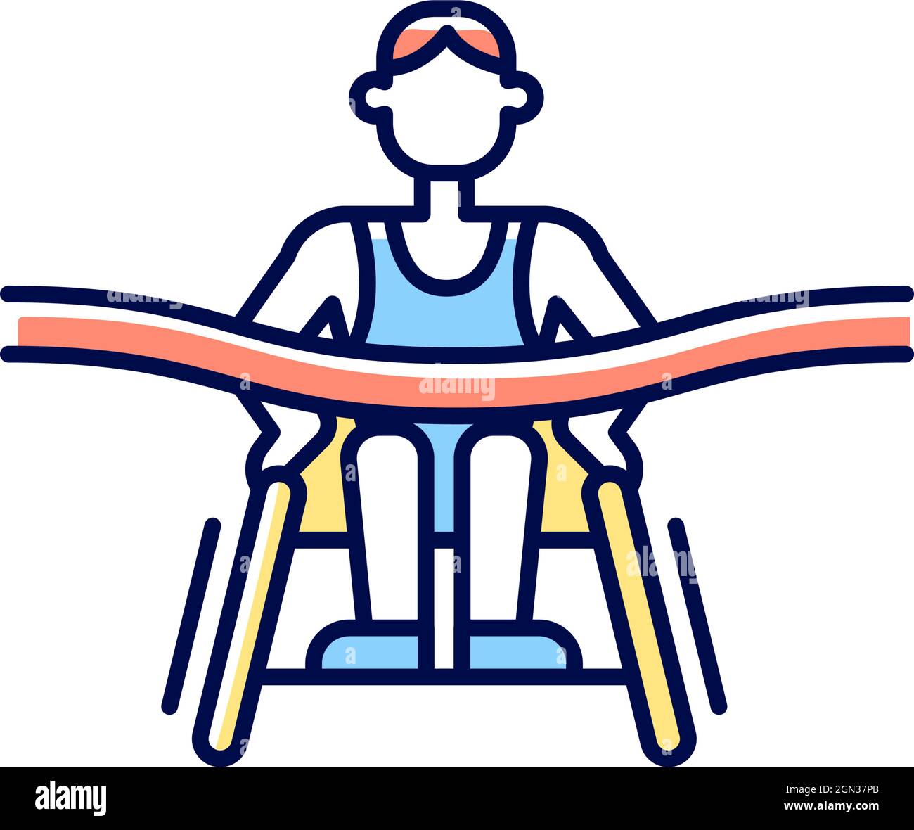 Disabled Athletes Rgb Color Icon Stock Vector Image And Art Alamy 5461