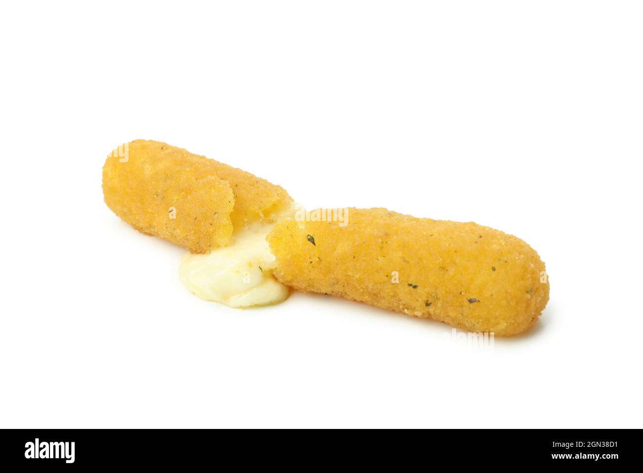 Fried cheese stick isolated on white background Stock Photo - Alamy