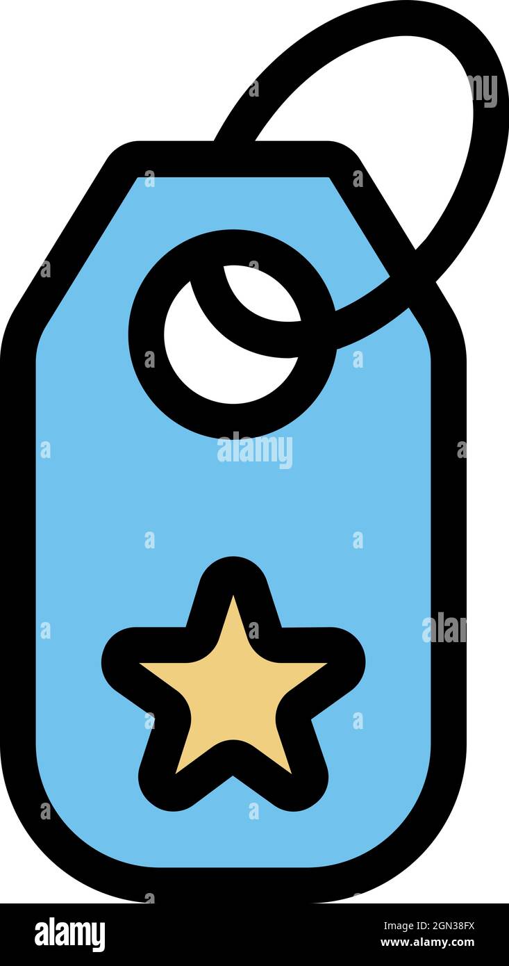 Key trinket icon. Outline key trinket vector icon color flat isolated ...