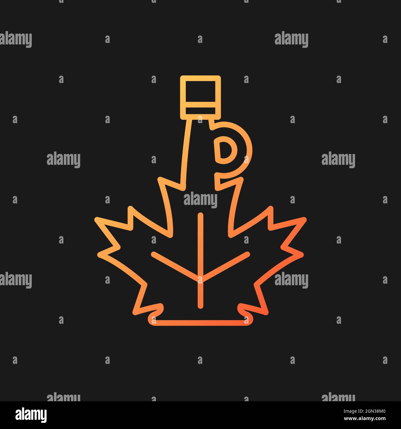 Maple syrup gradient vector icon for dark theme Stock Vector Image & Art - Alamy