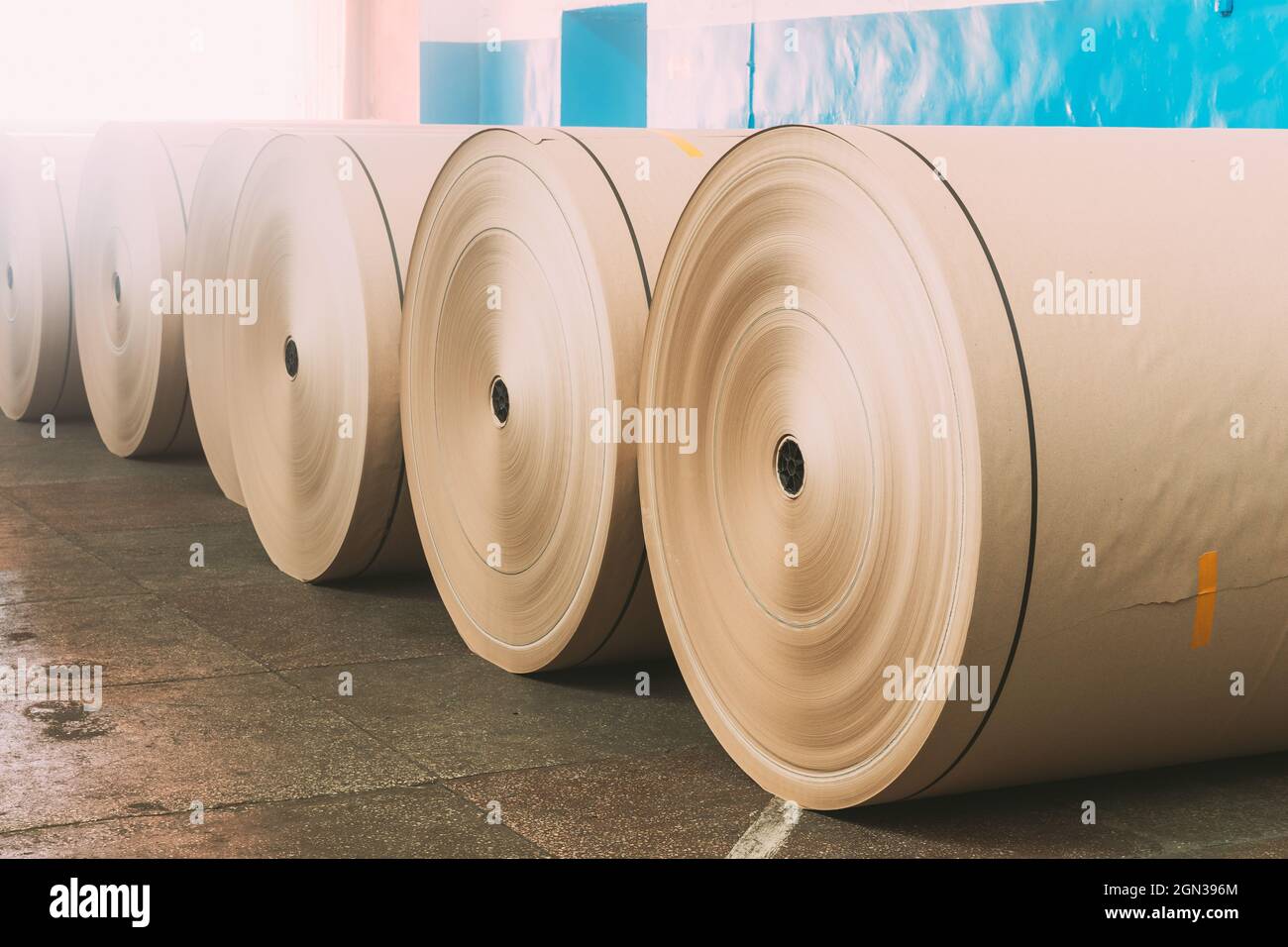 Finished Products Paper At Paper Mill Stock Photo - Alamy
