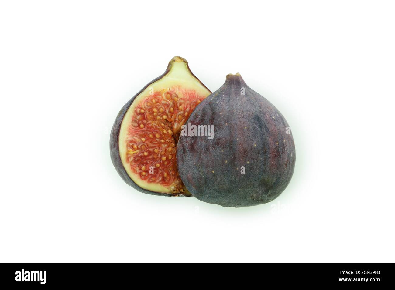 Fresh ripe fig isolated on white background Stock Photo - Alamy