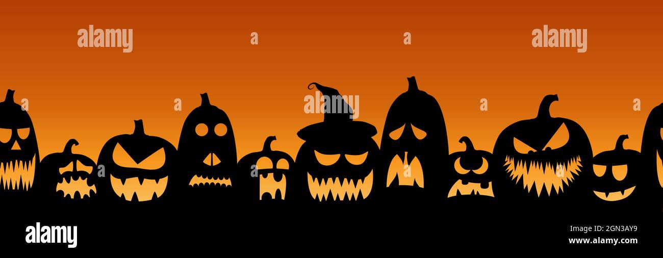 EPS 10 vector illustration with scary seamless background with ...