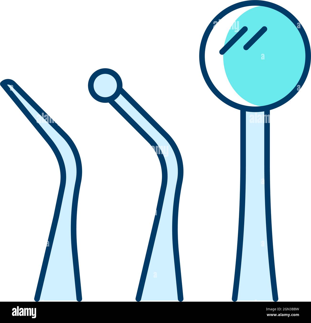 Dental instruments RGB color icon Stock Vector Image & Art - Alamy