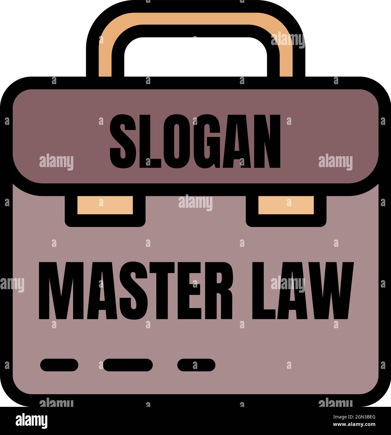 Master law icon. Outline master law vector icon color flat isolated ...