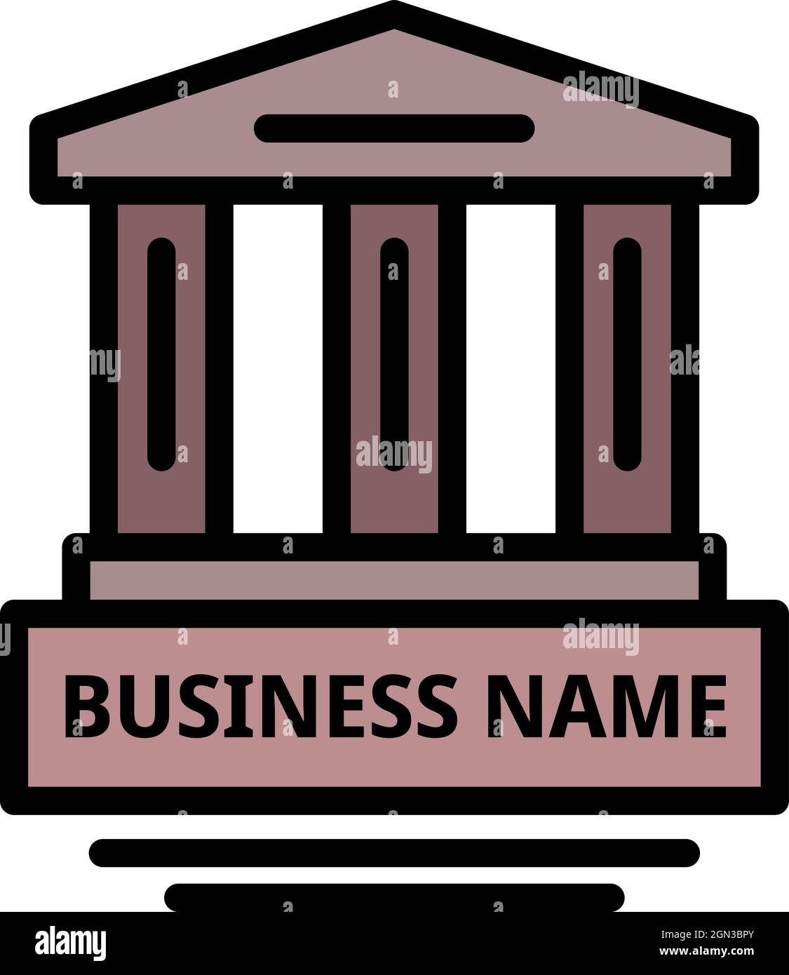 Business law building icon. Outline business law building vector icon ...