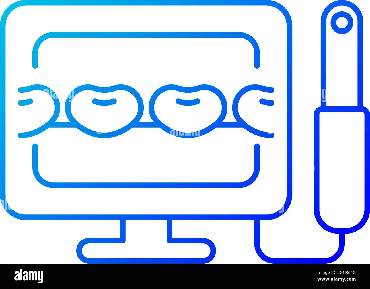 Intraoral camera gradient linear vector icon Stock Vector Image & Art ...