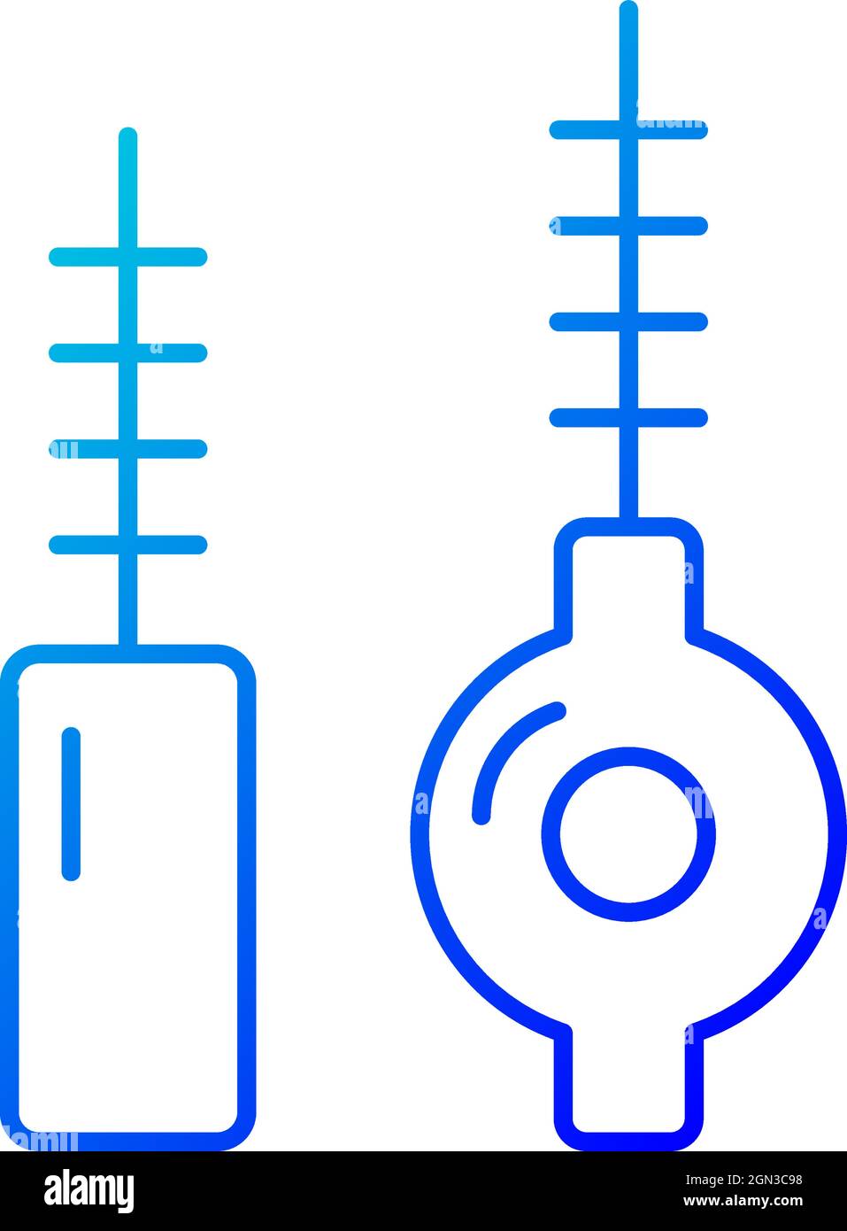 Interdental brushes gradient linear vector icon Stock Vector Image ...