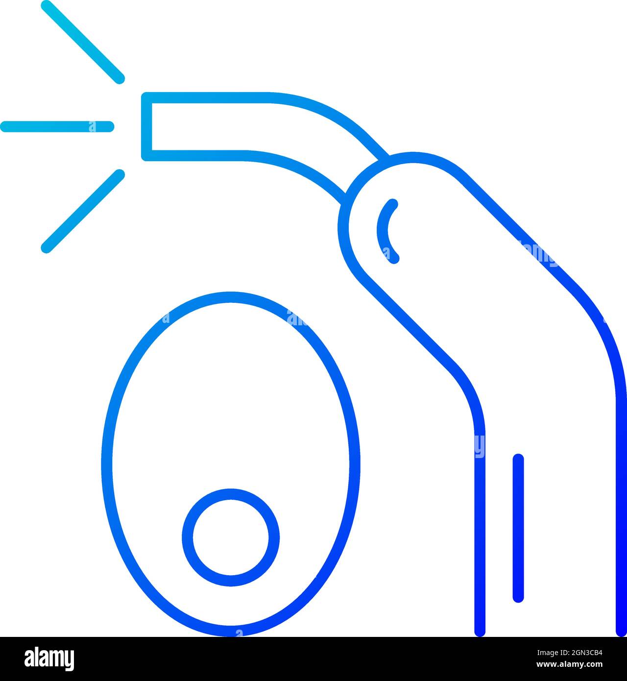 LED curing light gradient linear vector icon Stock Vector Image & Art ...