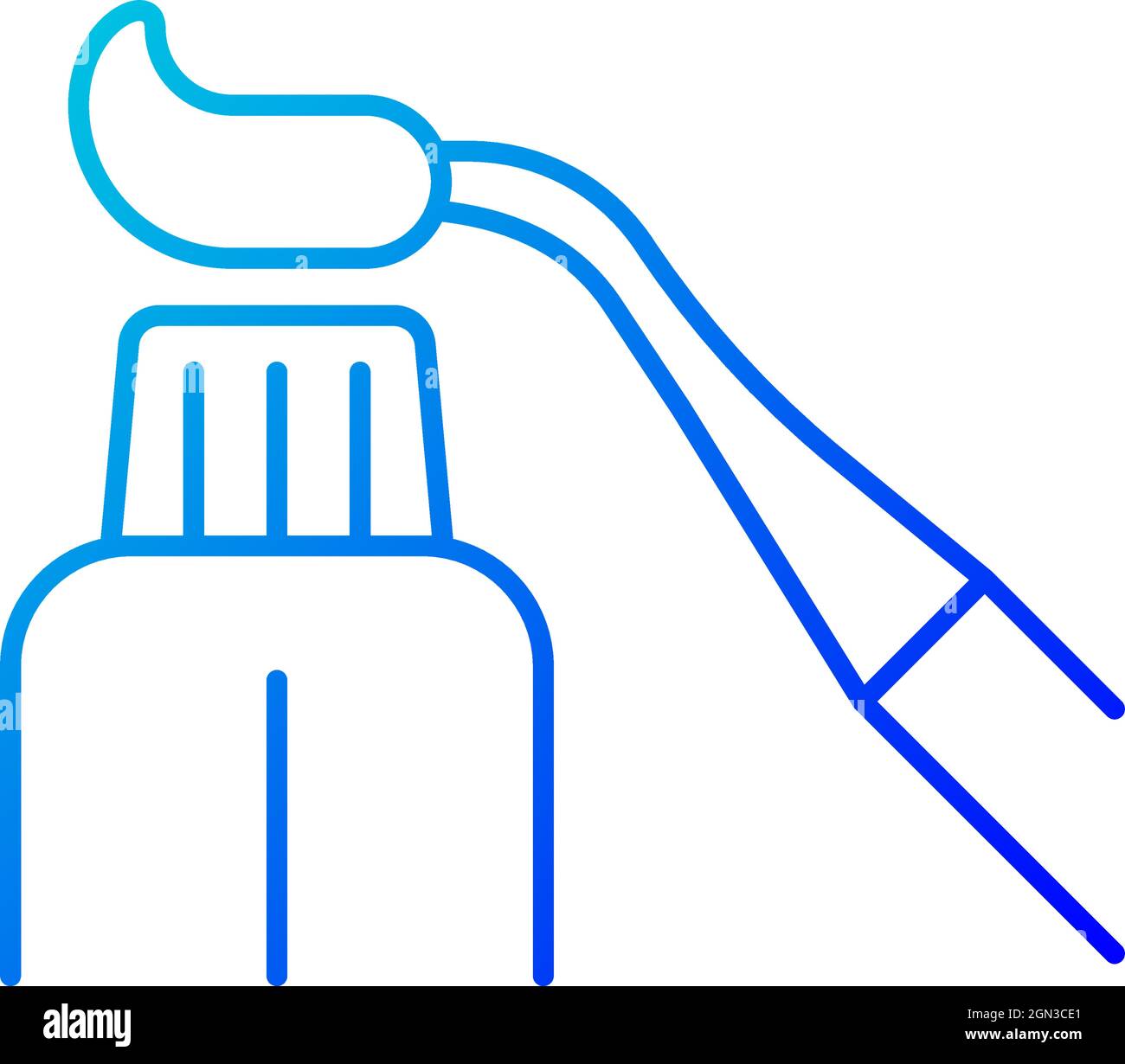 Resin dental material gradient linear vector icon Stock Vector Image ...