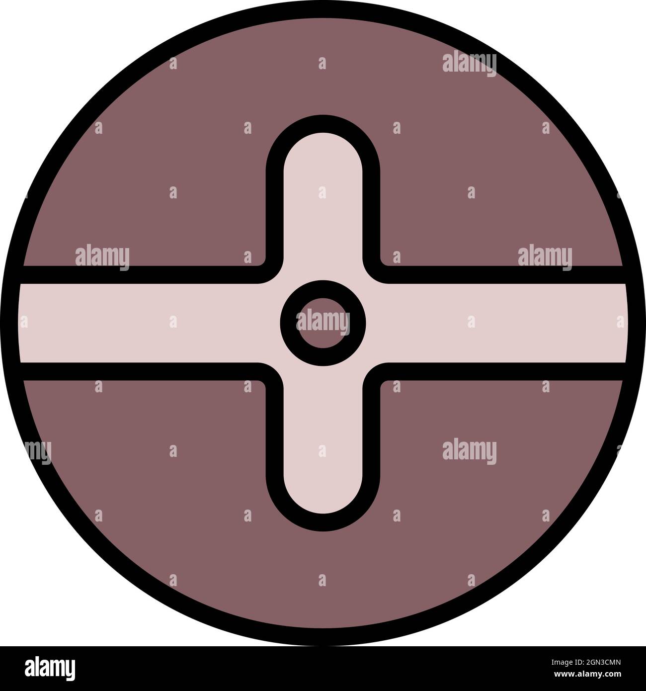 Screw head icon. Outline screw head vector icon color flat isolated ...