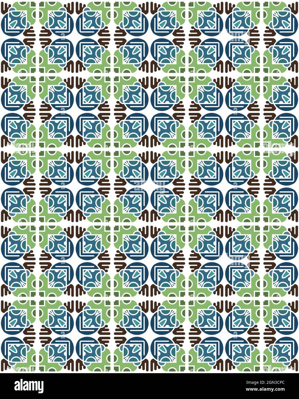 Illustration of a seamless tile pattern used as wallpaper or background ...