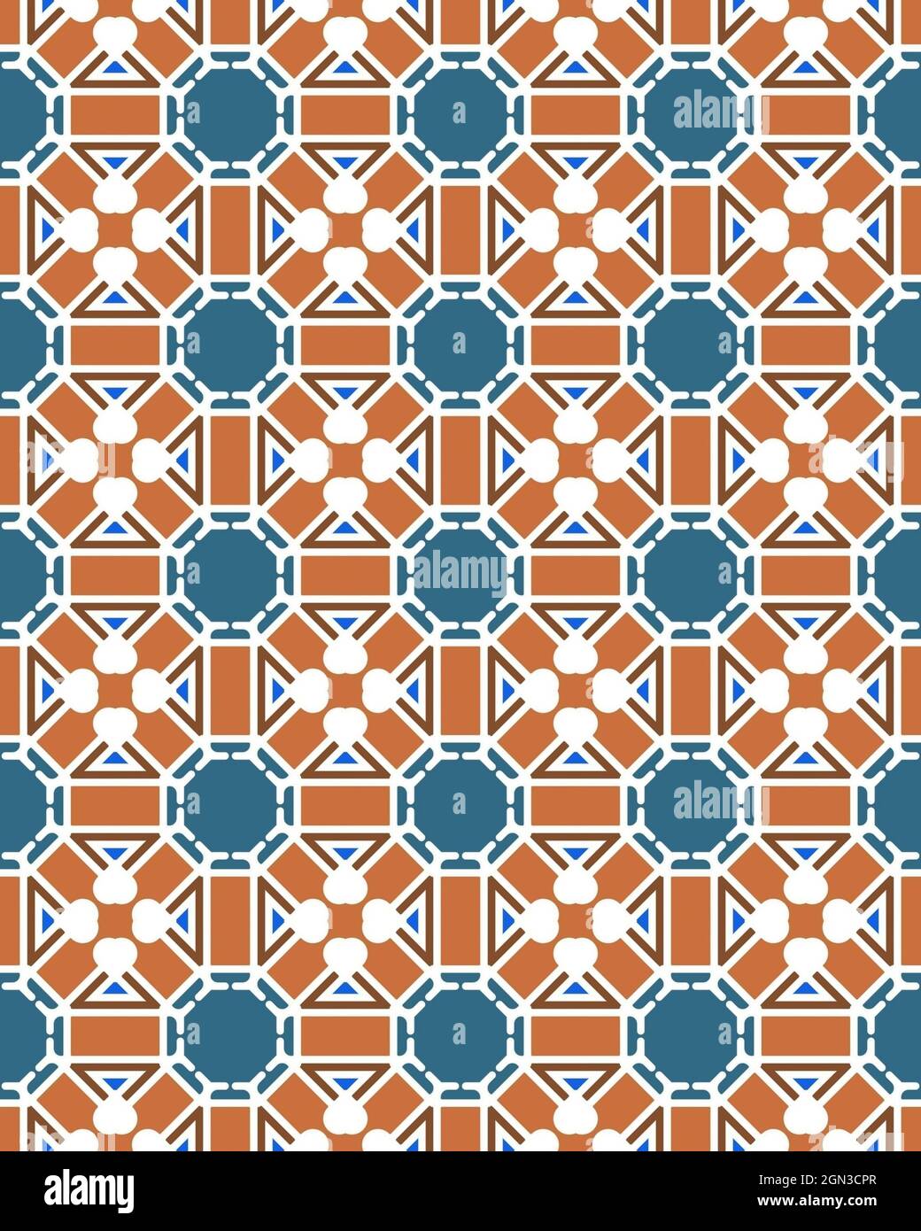 Illustration of a seamless tile pattern used as wallpaper or background ...
