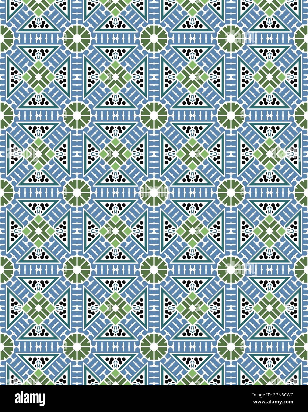 Illustration of a seamless tile pattern used as wallpaper or background ...