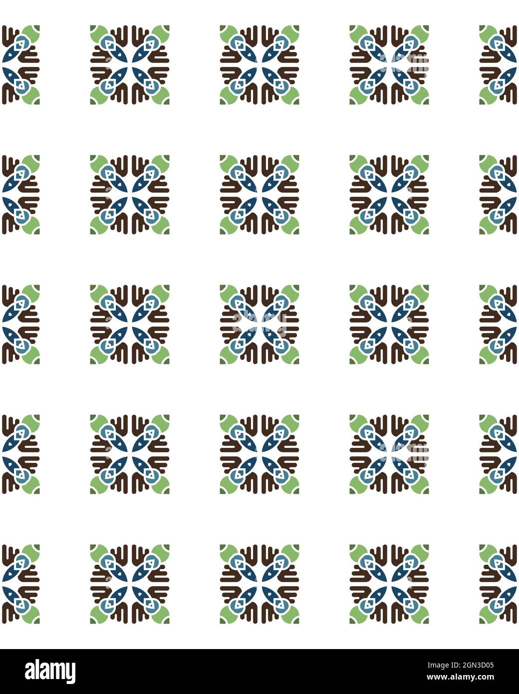 Illustration of a seamless tile pattern used as wallpaper or background ...