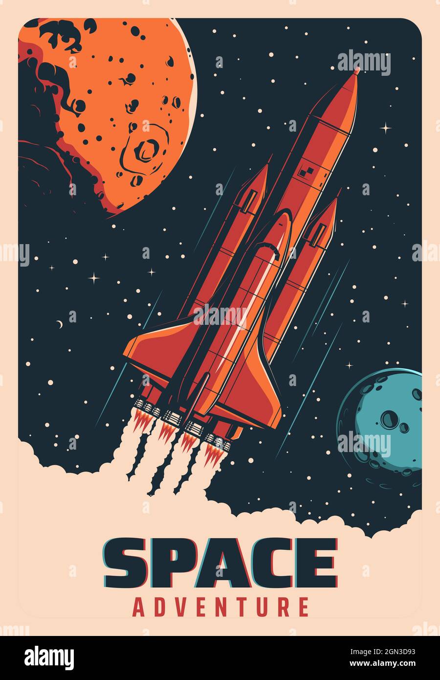 American Space Rockets Poster