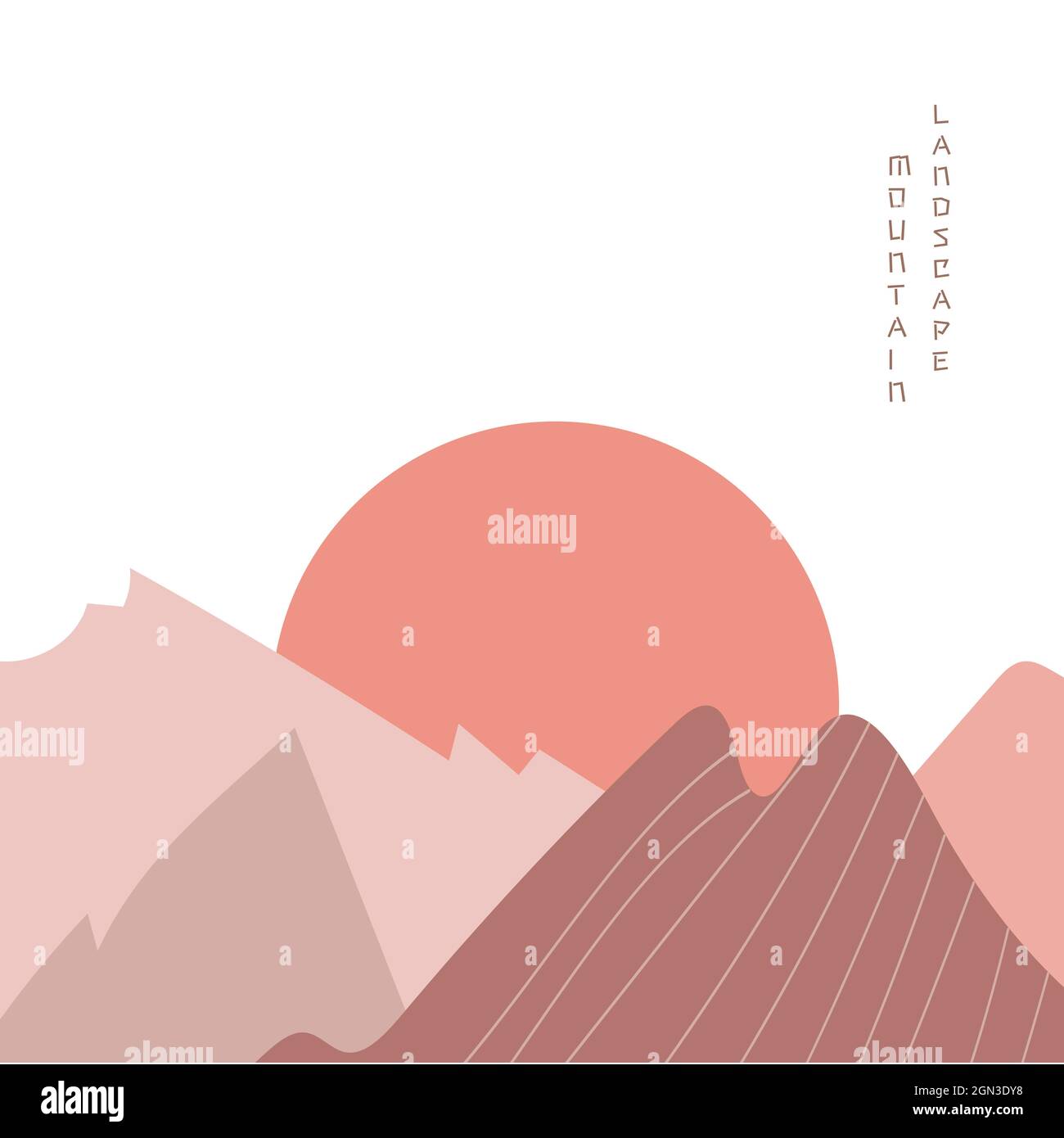 Modern sunset poster Stock Vector Images - Alamy