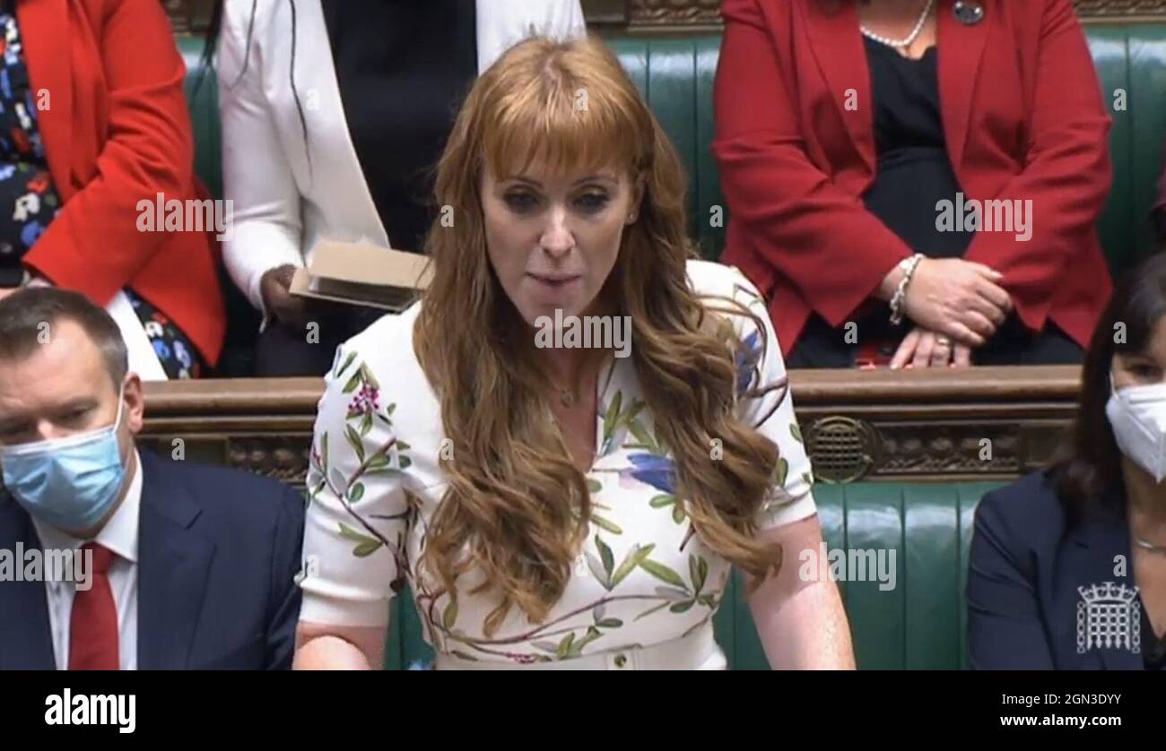 Deputy Labour leader Angela Rayner during Prime Minister's Questions in ...