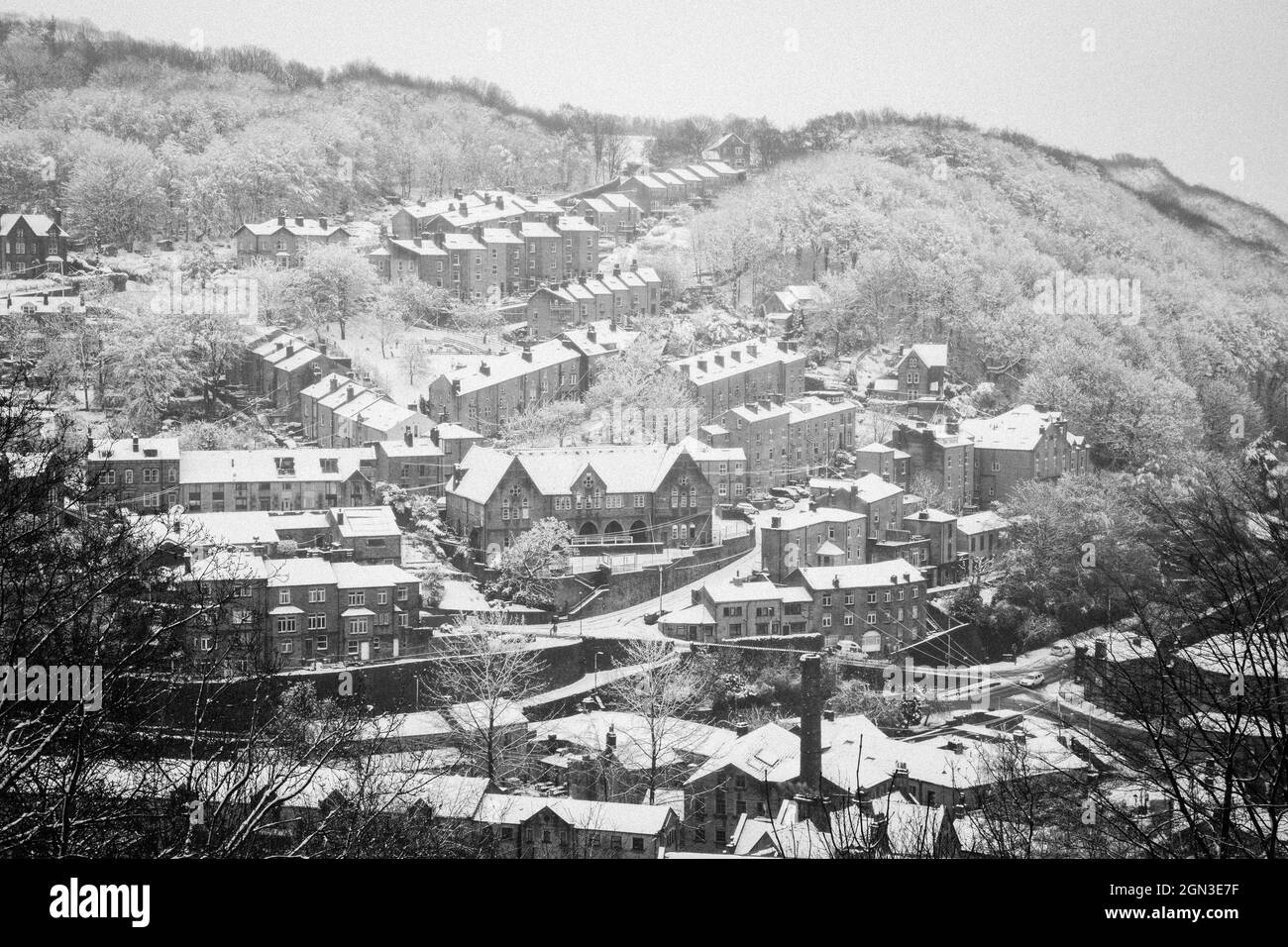 2 February 2021. The Yorkshire town of Hebden Bridge, in Calderdale ...