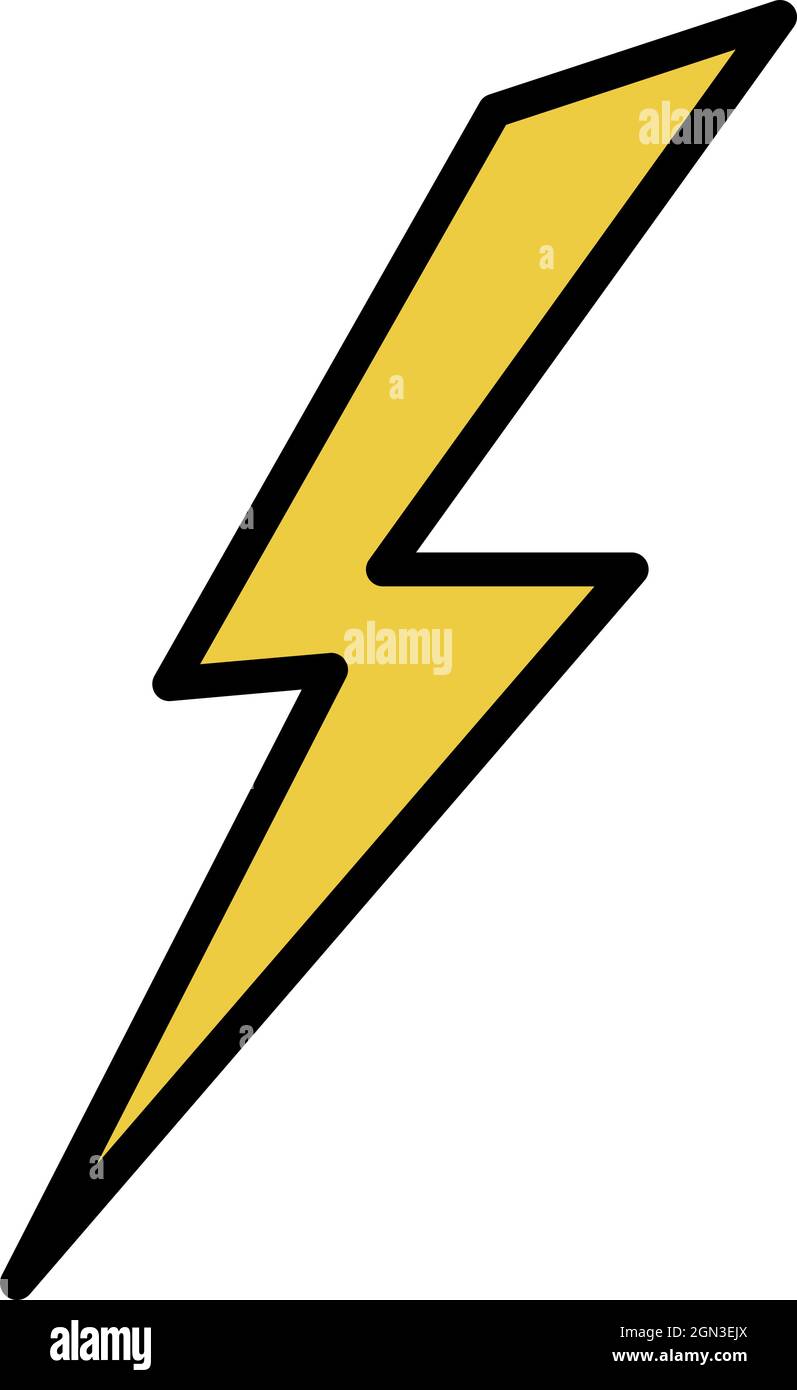 Charging symbol icon. Outline charging symbol vector icon color flat ...