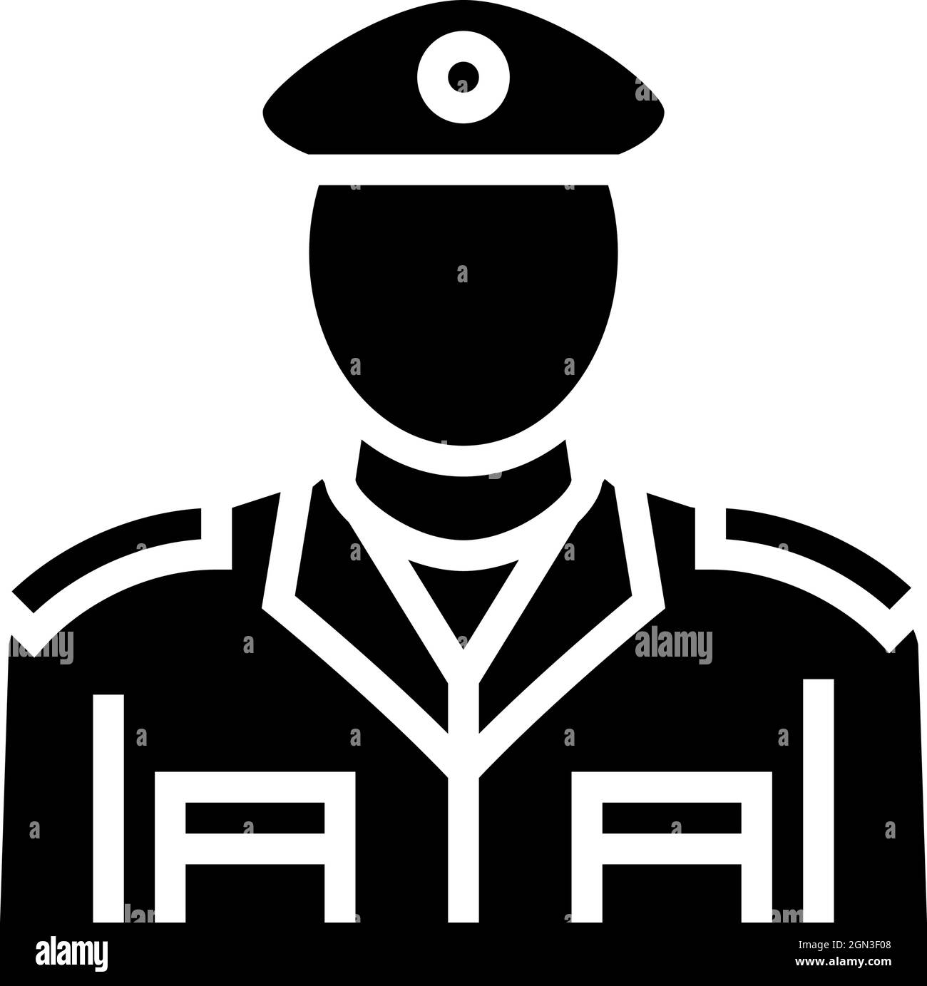 soldier army man glyph icon vector illustration Stock Vector Image ...