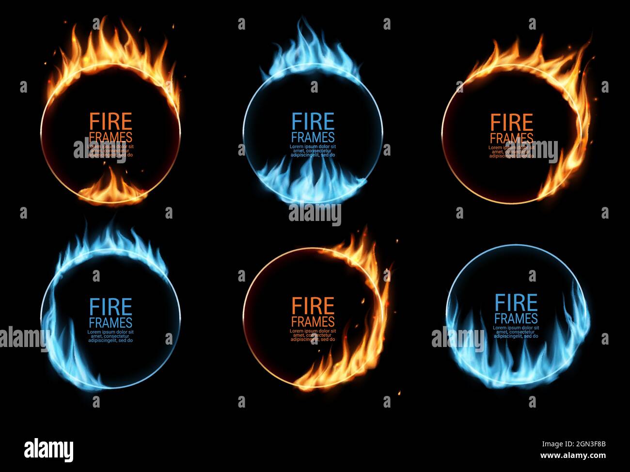 Gas burning flares Stock Vector Images - Alamy