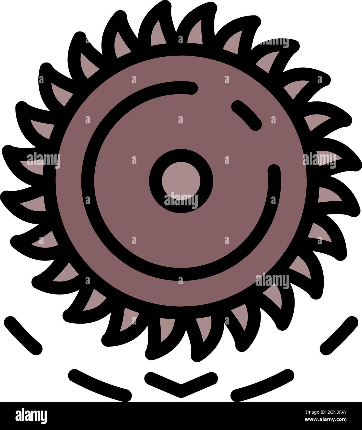 Mining extract wheel icon. Outline mining extract wheel vector icon ...