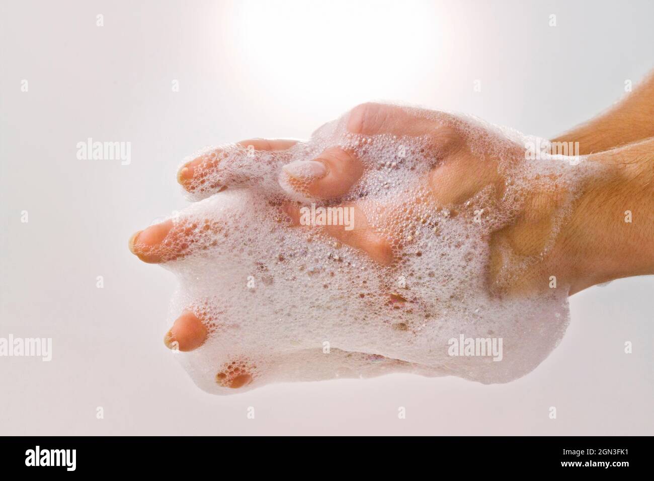 One of the hand-washing techniques recommended by medical & hygiene ...