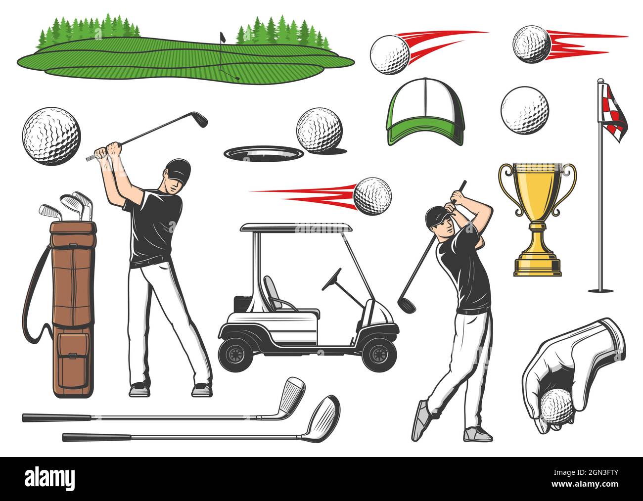 Golf Equipment Clipart