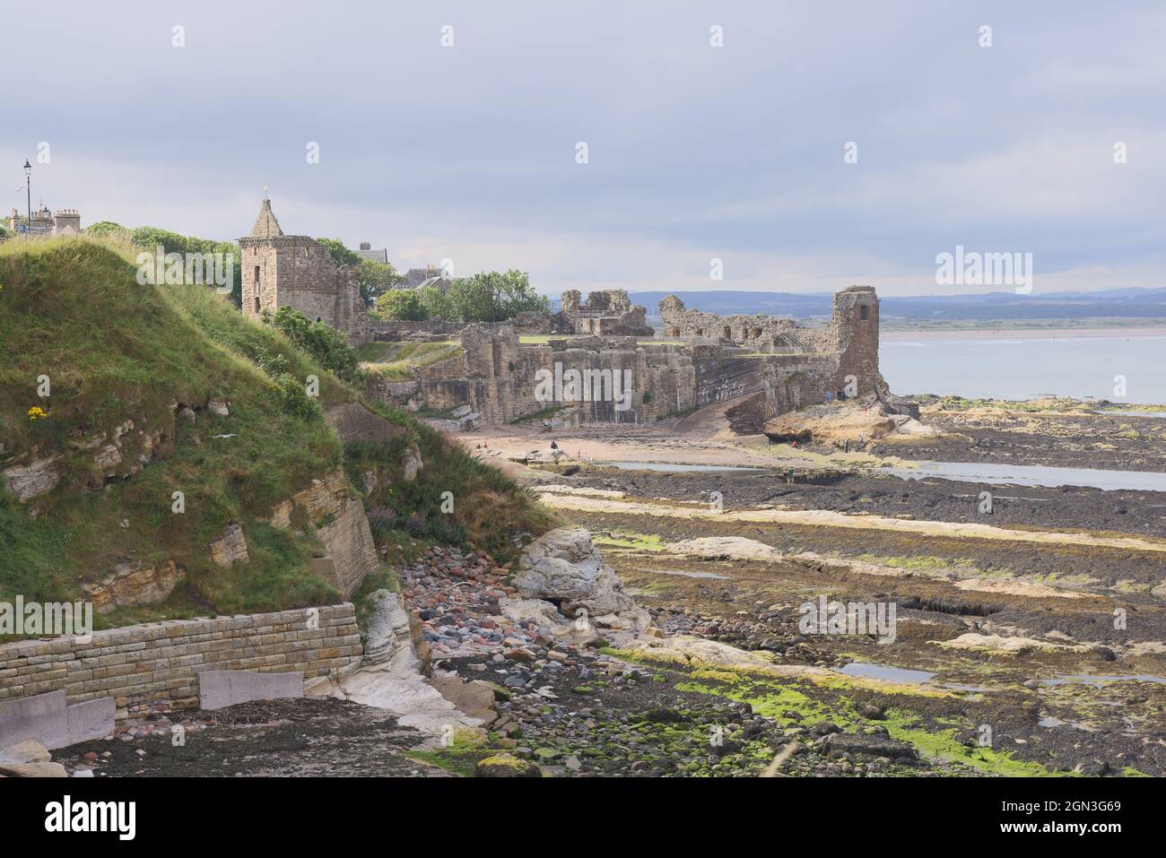 The historic remains of St Andrews Castle, a 13th century medieval ...