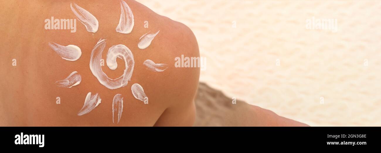 Apply sunscreen hi-res stock photography and images - Alamy