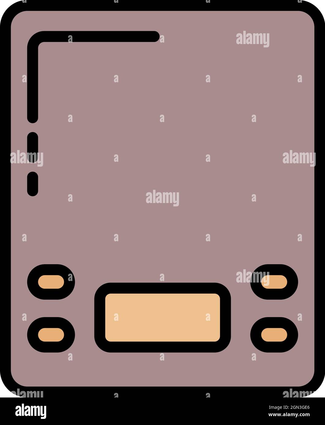 Electric scales icon. Outline electric scales vector icon color flat ...