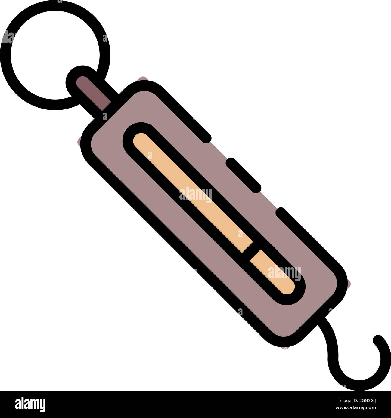Handle old scales icon. Outline handle old scales vector icon color ...