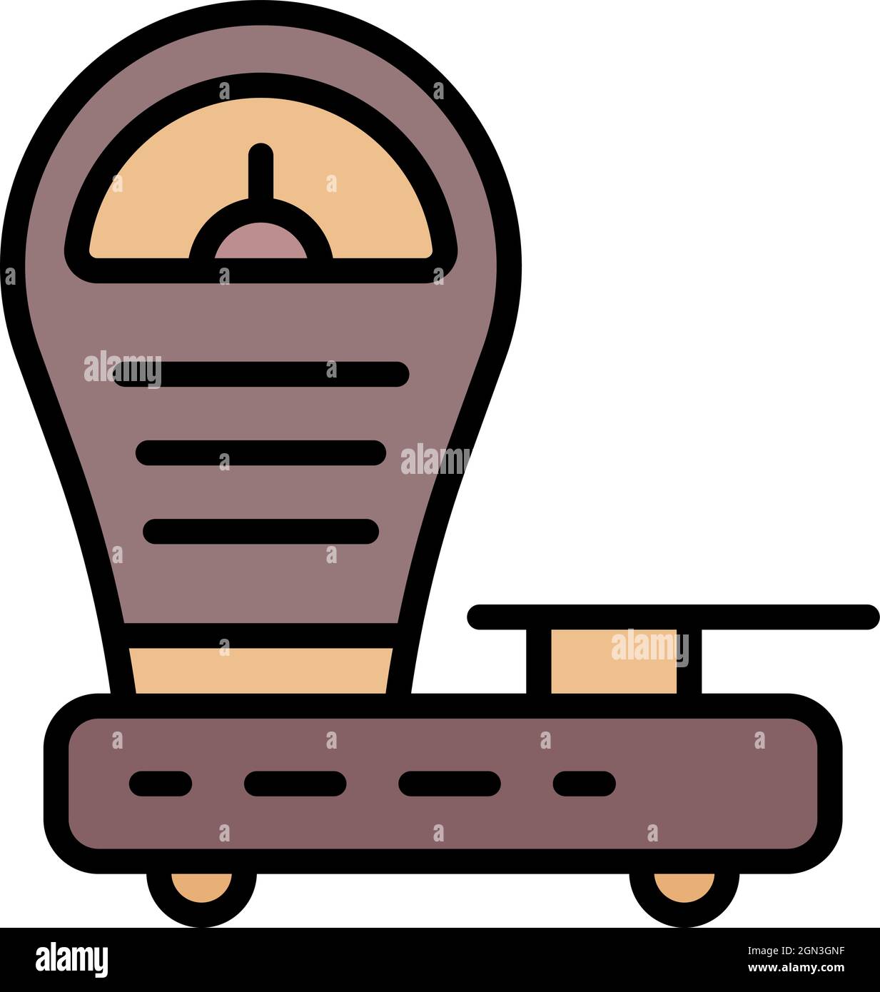 Old market scales icon. Outline old market scales vector icon color ...