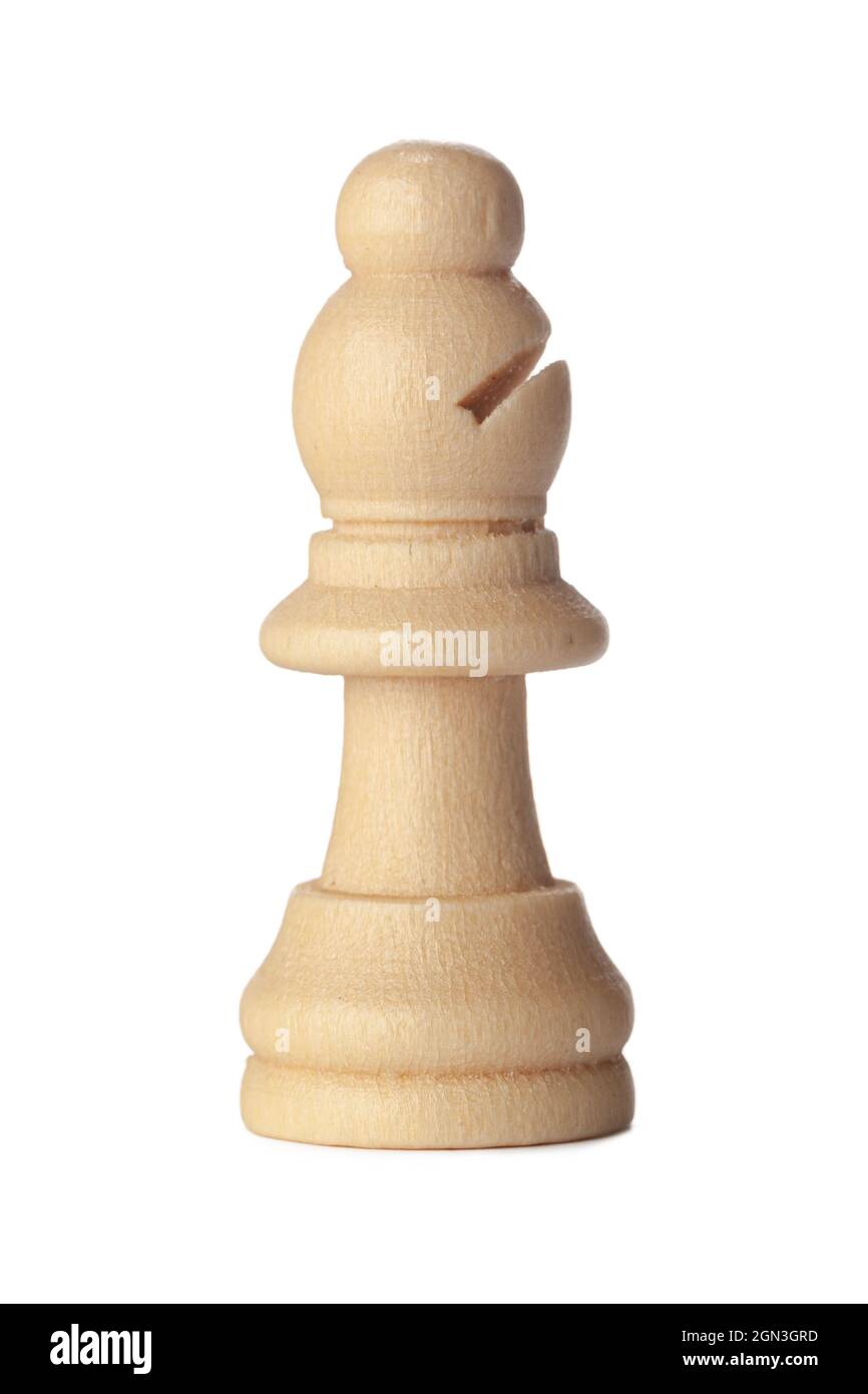 Wooden chess pieces close up isolated on white Stock Photo - Alamy