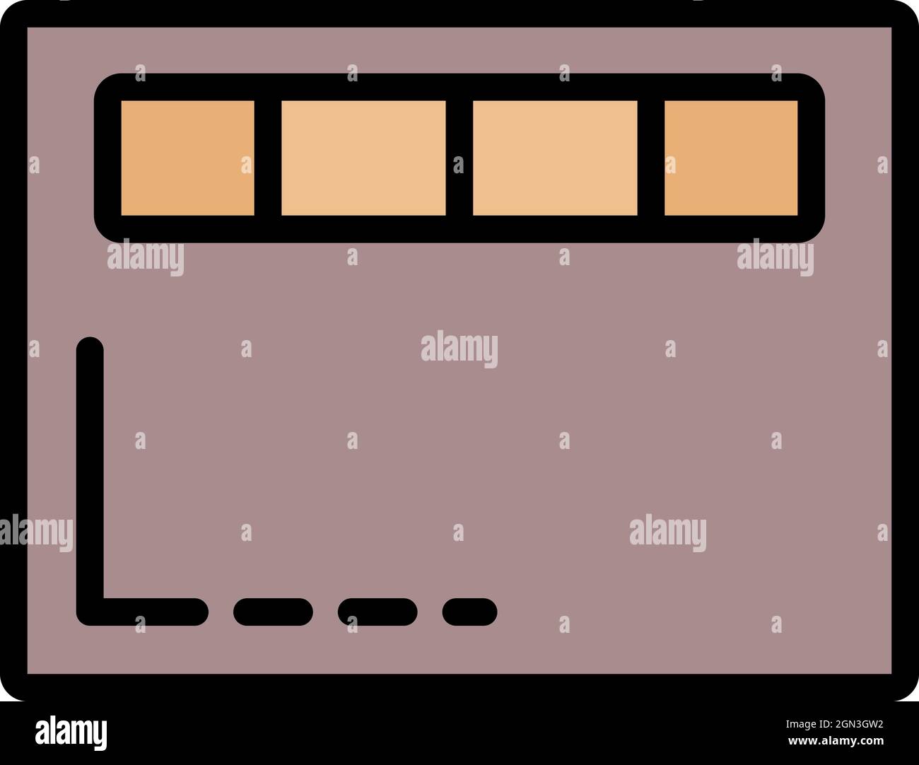 Modern scales icon. Outline modern scales vector icon color flat ...