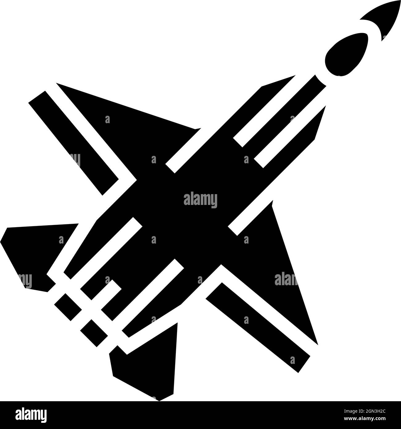 airplane army fly plane glyph icon vector illustration Stock Vector ...