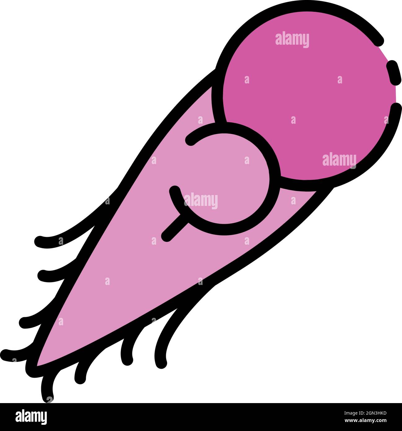 Pathogenic bacteria icon. Outline pathogenic bacteria vector icon color ...