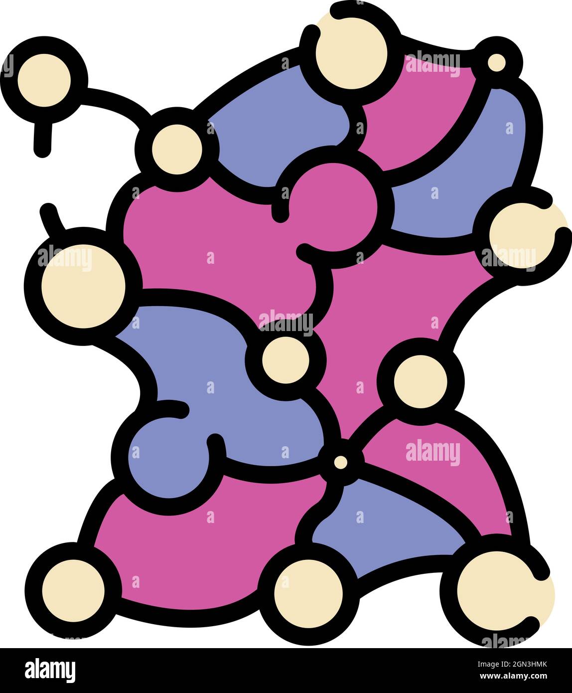 Staphylococcus colony icon. Outline staphylococcus colony vector icon ...